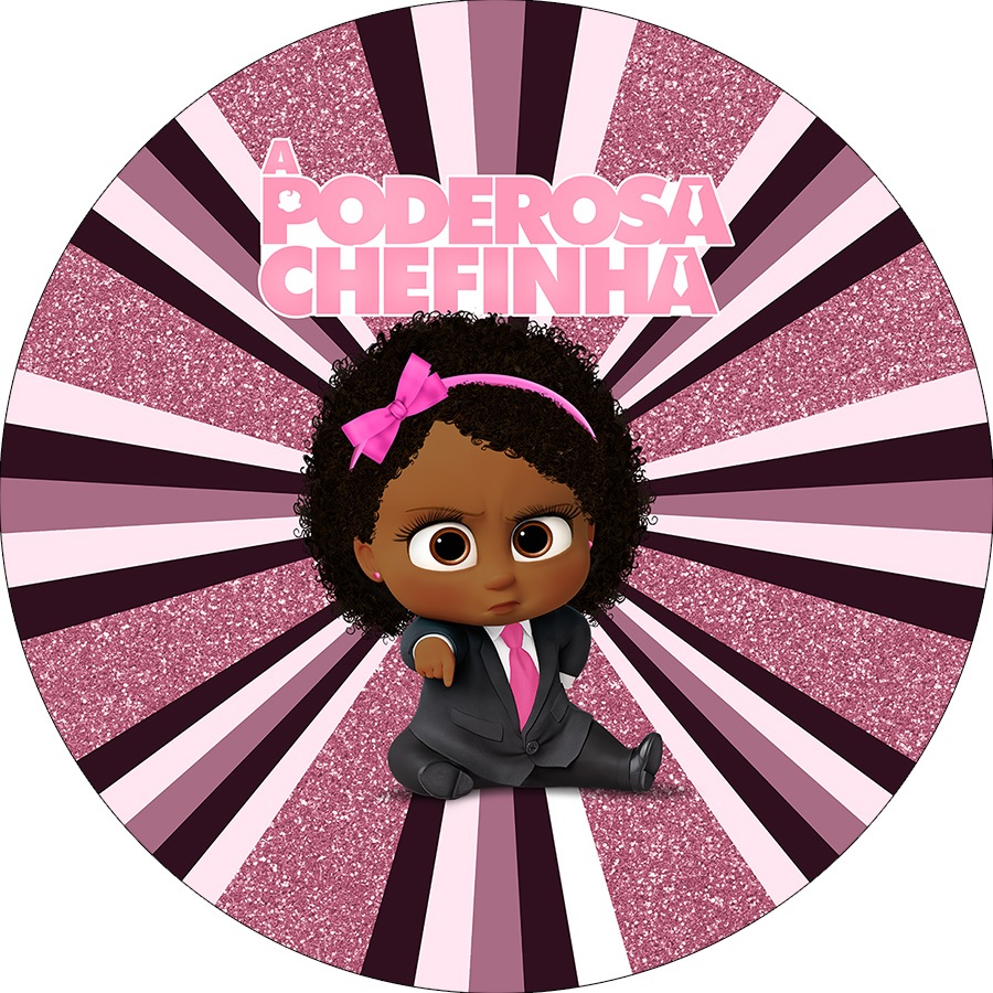 Painel De Festa Redondo Em Tecido - A Poderosa Chefinha 008 | Shopee Brasil