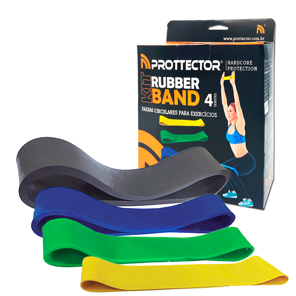 KIT Rubber Band 4 Tensões Sortidas - Prottector | Shopee Brasil