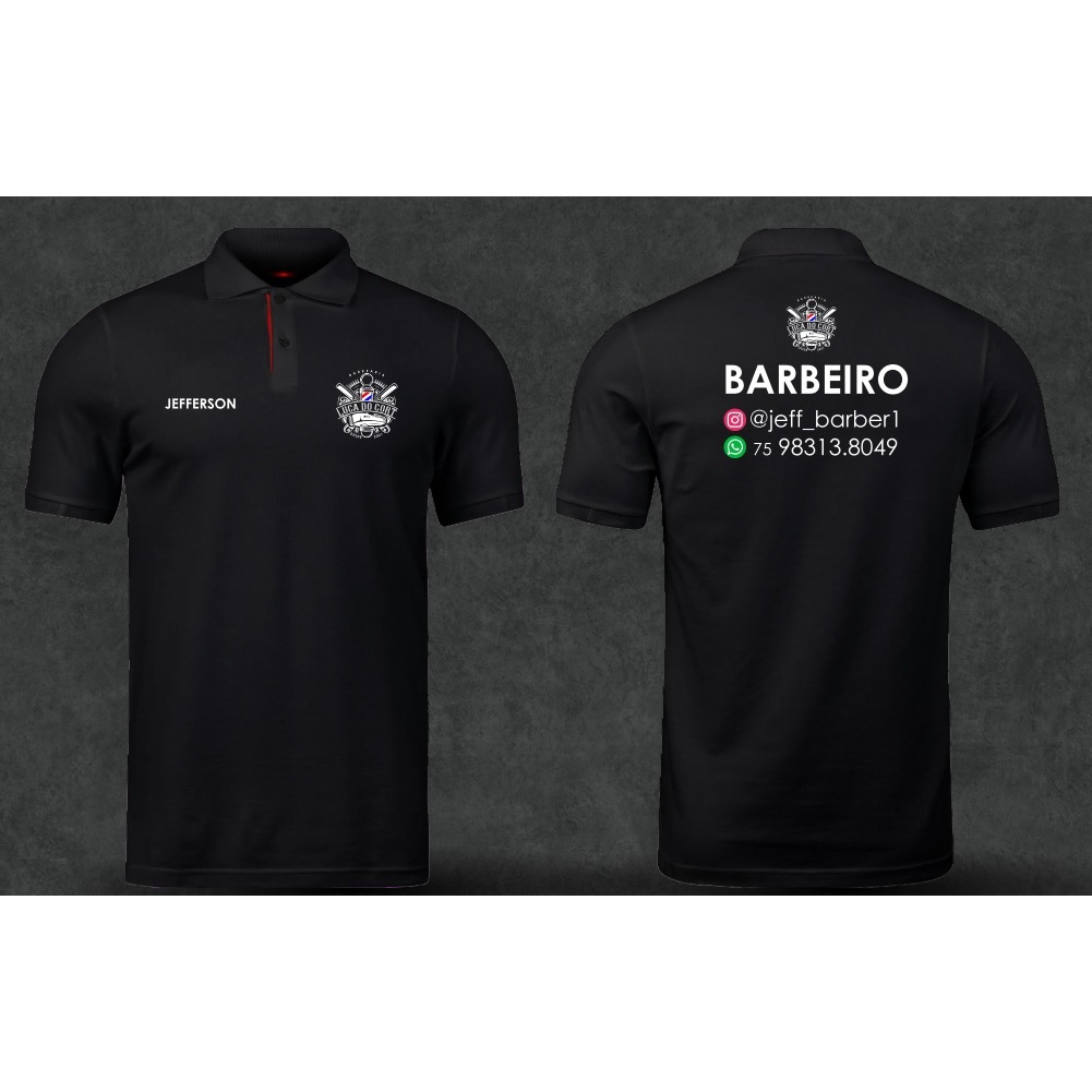 4 Camisas polo bordadas personalizadas para uniforme farda Bordados ...
