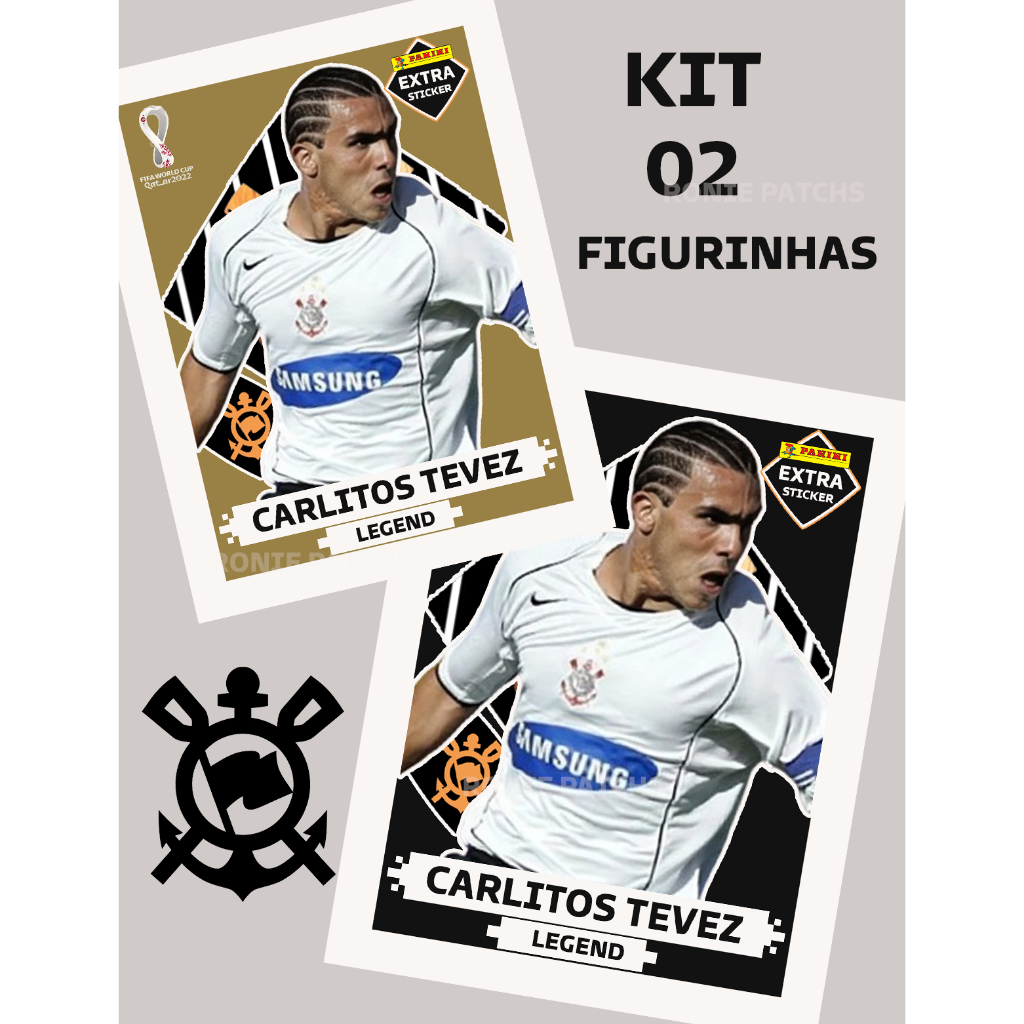 PACK COM 2 Figurinhas LEGEND GOLD e LEGEND BLACK - TEVEZ Exclusiva ...