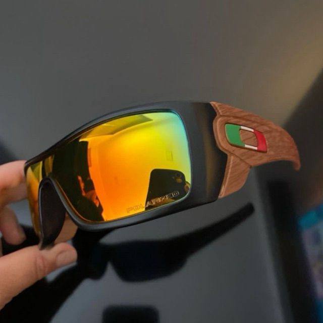 Óculos de Sol Batwolf Oakley Lentes Fire Red | Shopee Brasil