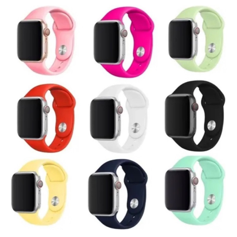 Pulseira Sport Silicone Para Smartwatch 38/40/41mm IWO 42/44/45/49mm ...