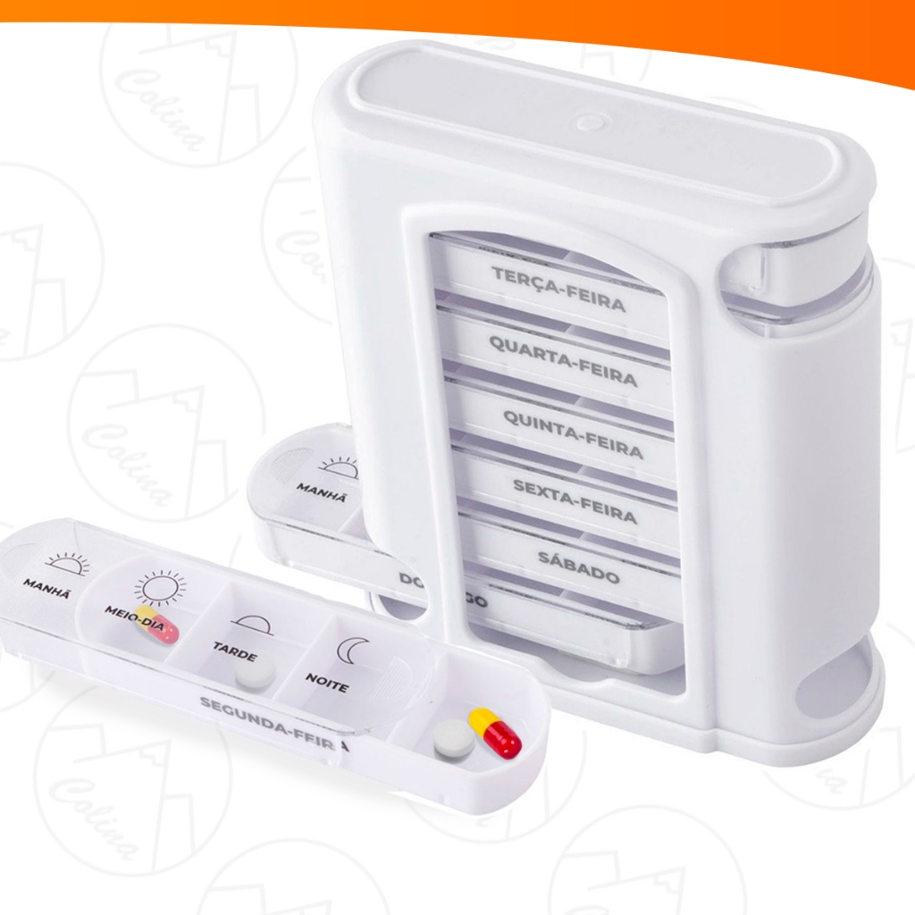 Porta Comprimido Semanal Com Gavetas Formato Torre Plástico PP | Shopee ...