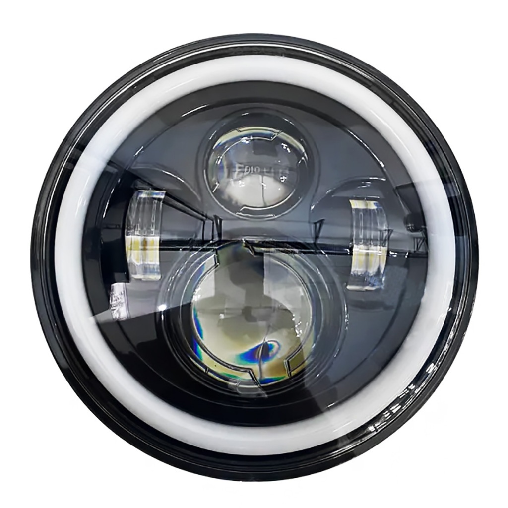 Farol Led Moto Harley Davidson Olho Anjo Angel Eyes 7 Pol | Shopee Brasil