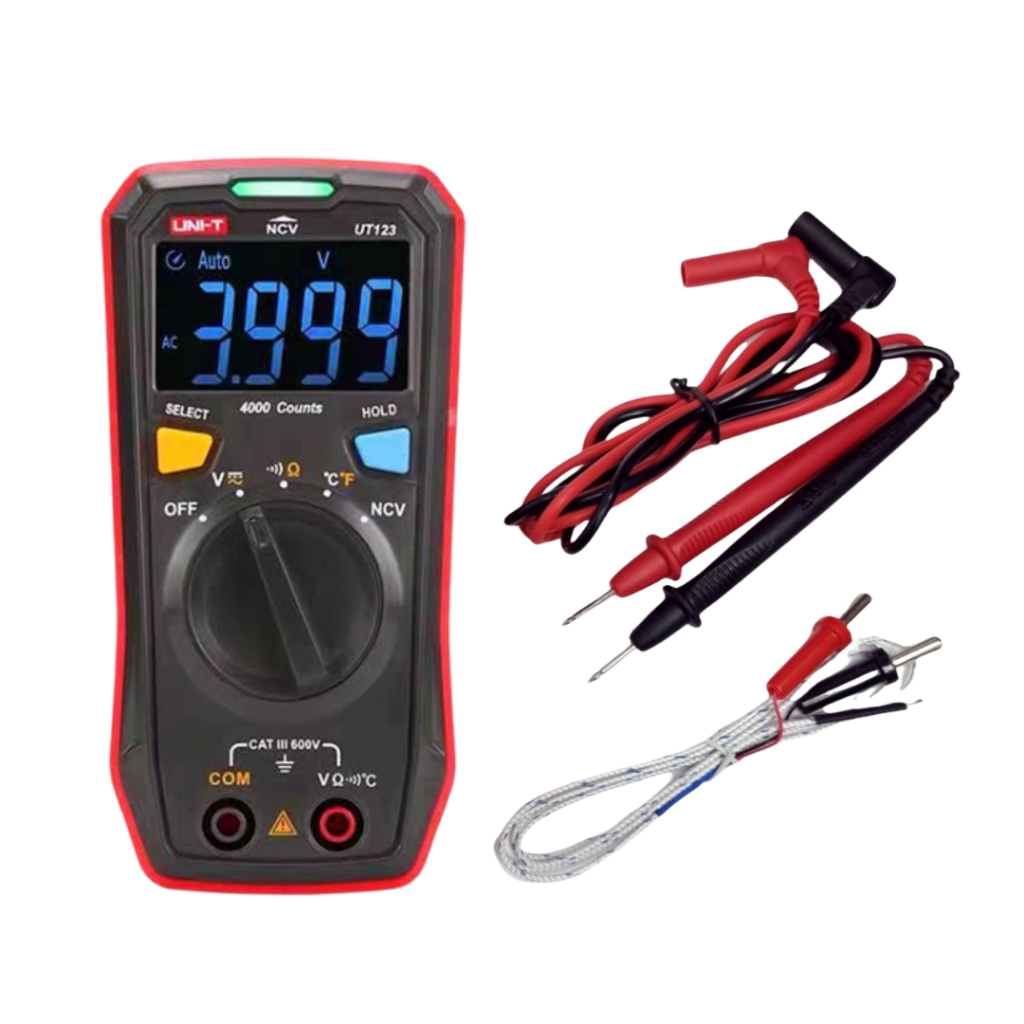 Multímetro De Bolso Uni-t Ut123 Com Detector De Tensão Digital Portátil Profissional | Shopee Brasil