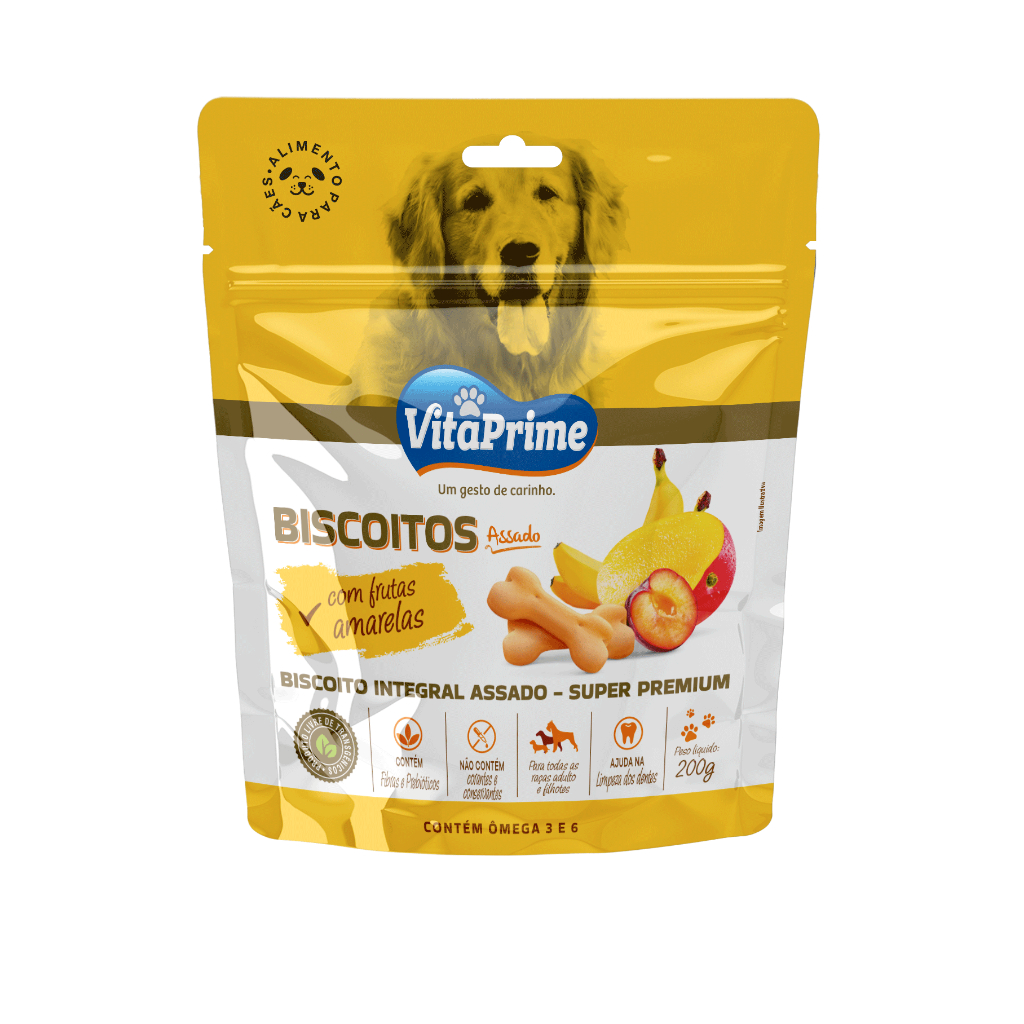 Biscoito Para Cachorro VitaPrime Frutas Amarelas | Shopee Brasil