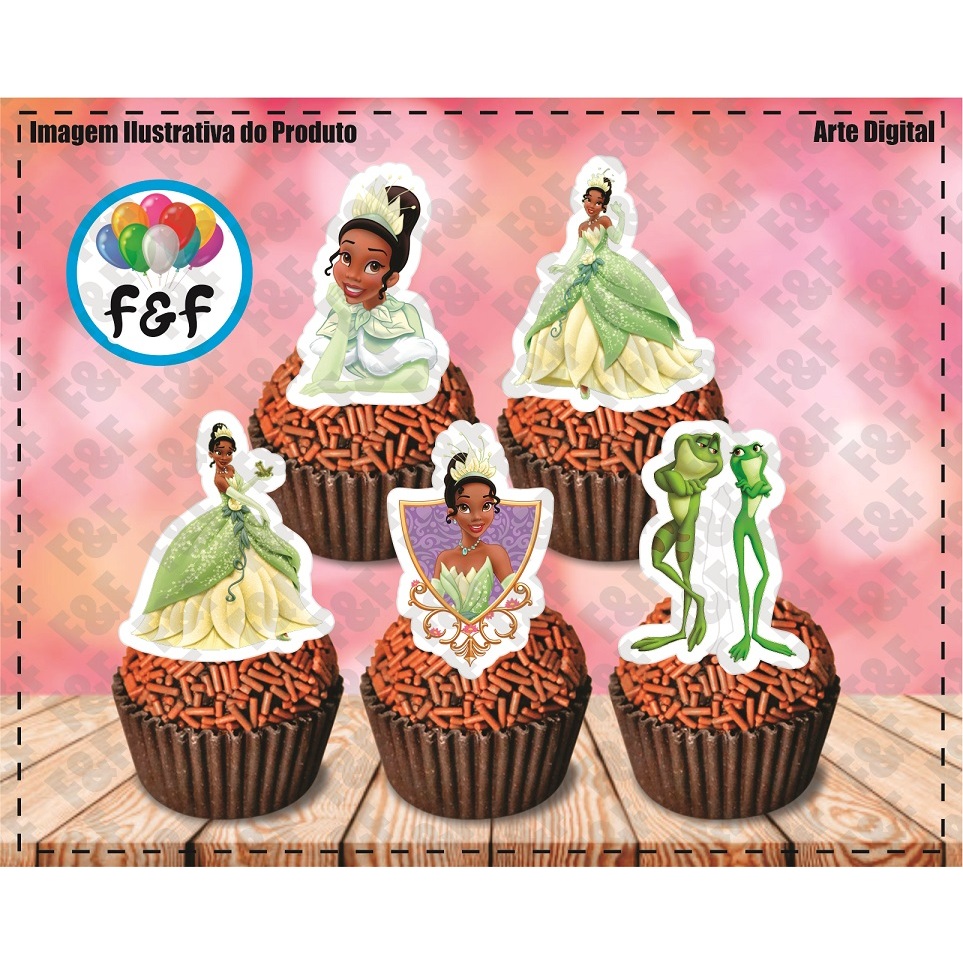 60 Toppers Tags Docinhos Doces Princesa e o Sapo Tiana | Shopee Brasil