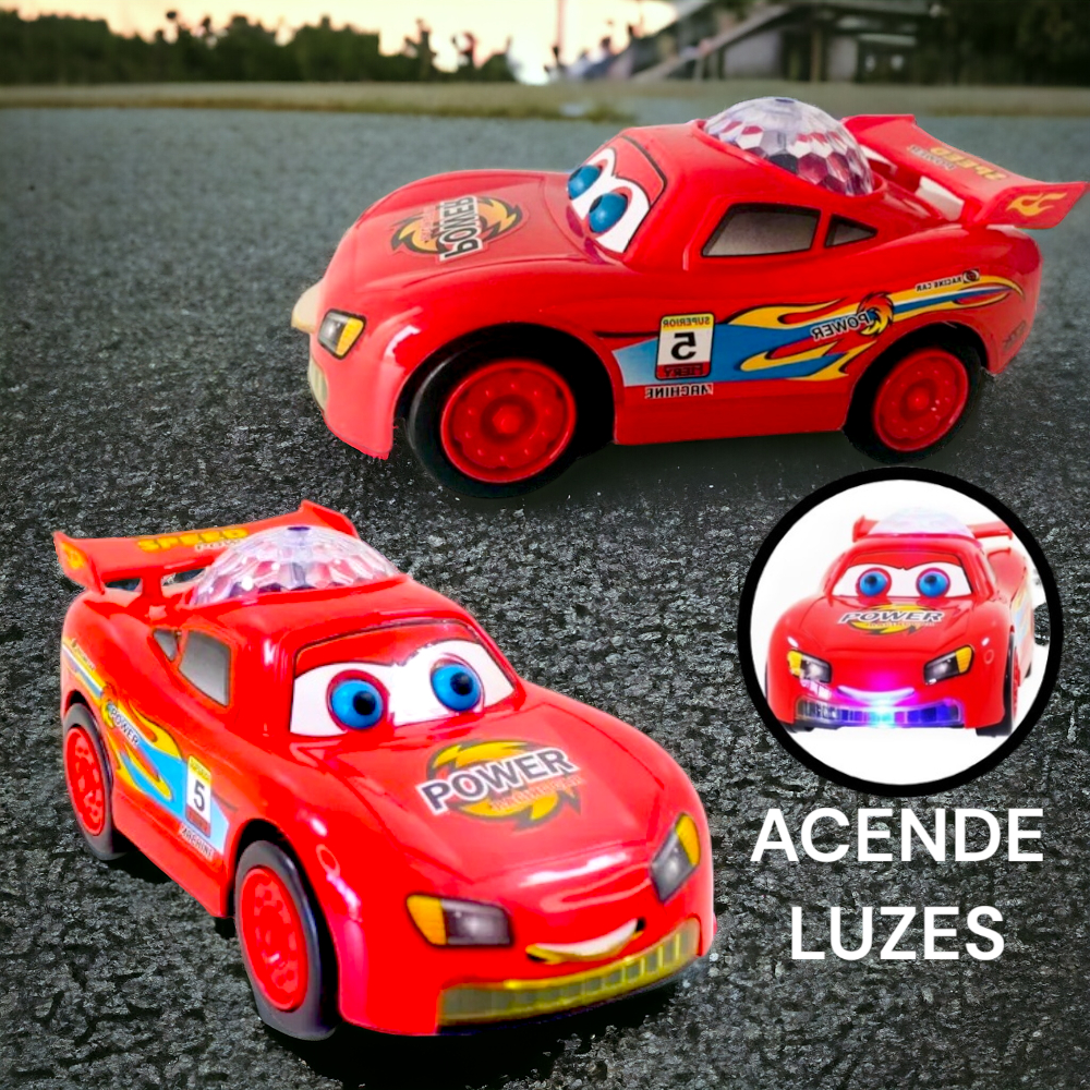 Relampago Mcqueen Carrinho Infantil Mexe Olho Mostra Lingua Com Led E ...
