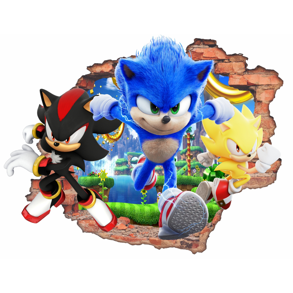 Adesivo Decorativo de Parede Sonic (cod.aps09) | Shopee Brasil