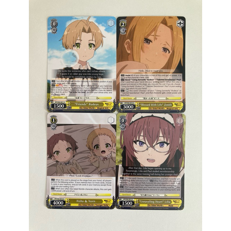 Cartas Originais de Rudeus Greyrat (Rudy) de Mushoku Tensei Jobless ...
