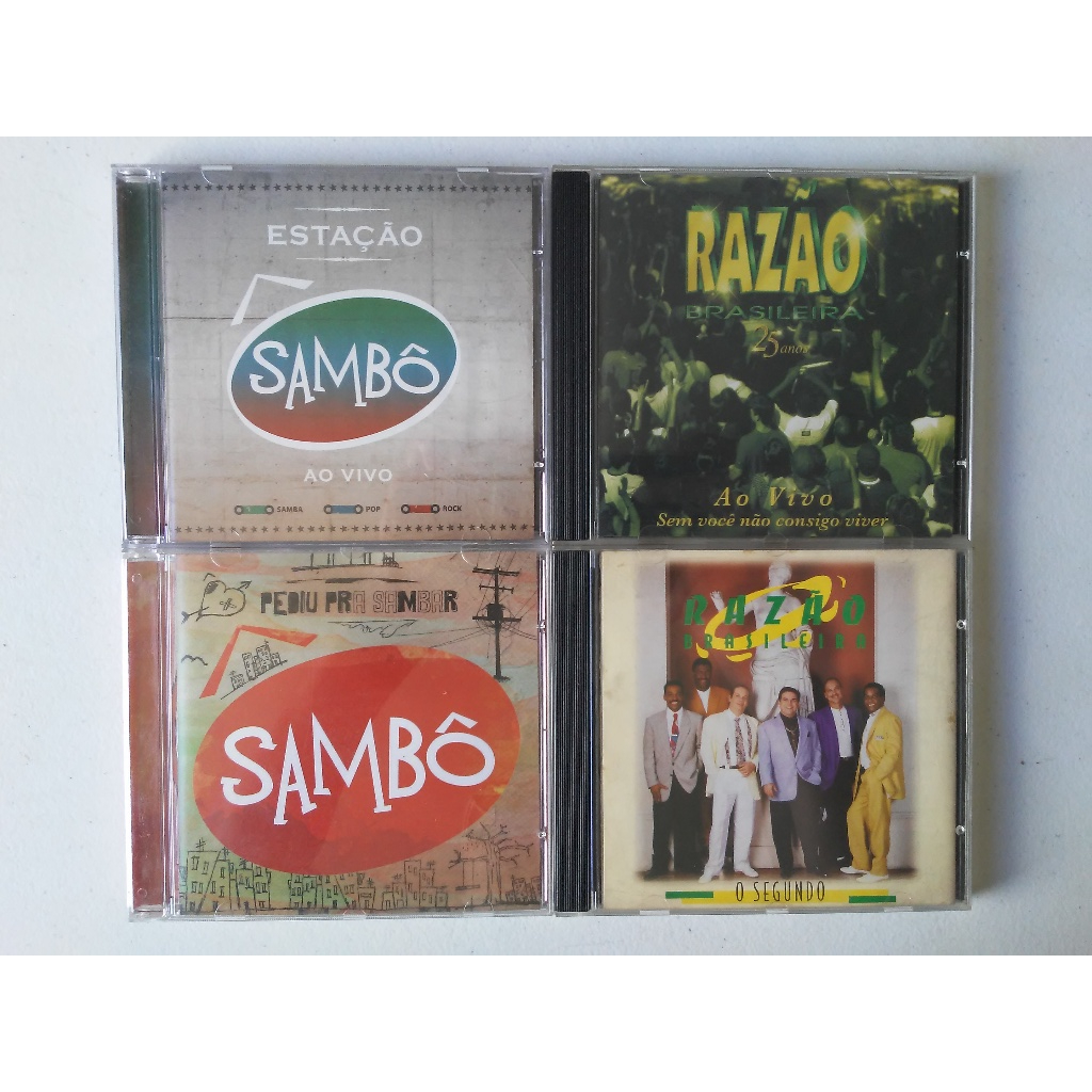 CD SAMBA PAGODE RAZÃO BRASILEIRA SAMBÔ (LOTE 4 CDS) | Shopee Brasil