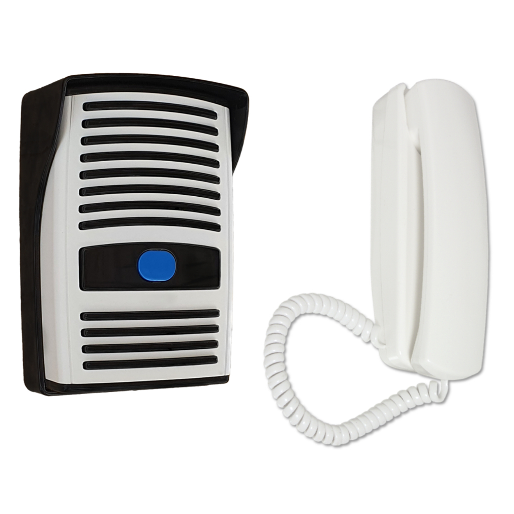 Kit Interfone Porteiro Eletrônico Monofone - Abre Fechadura Elétrica ...