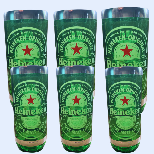 Kit 6unid 600 Ml Copo Heineken Feito Da Garrafa Long Neck | Shopee Brasil