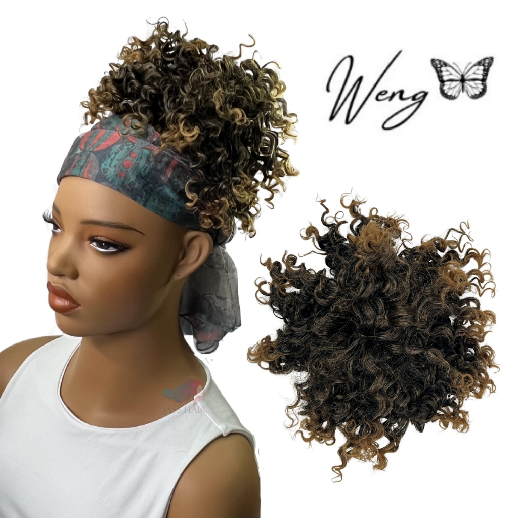 Coque Afro Puff 30cm Cabelo Cacheado Aplique Orgânico Rabo de Cavalo ...