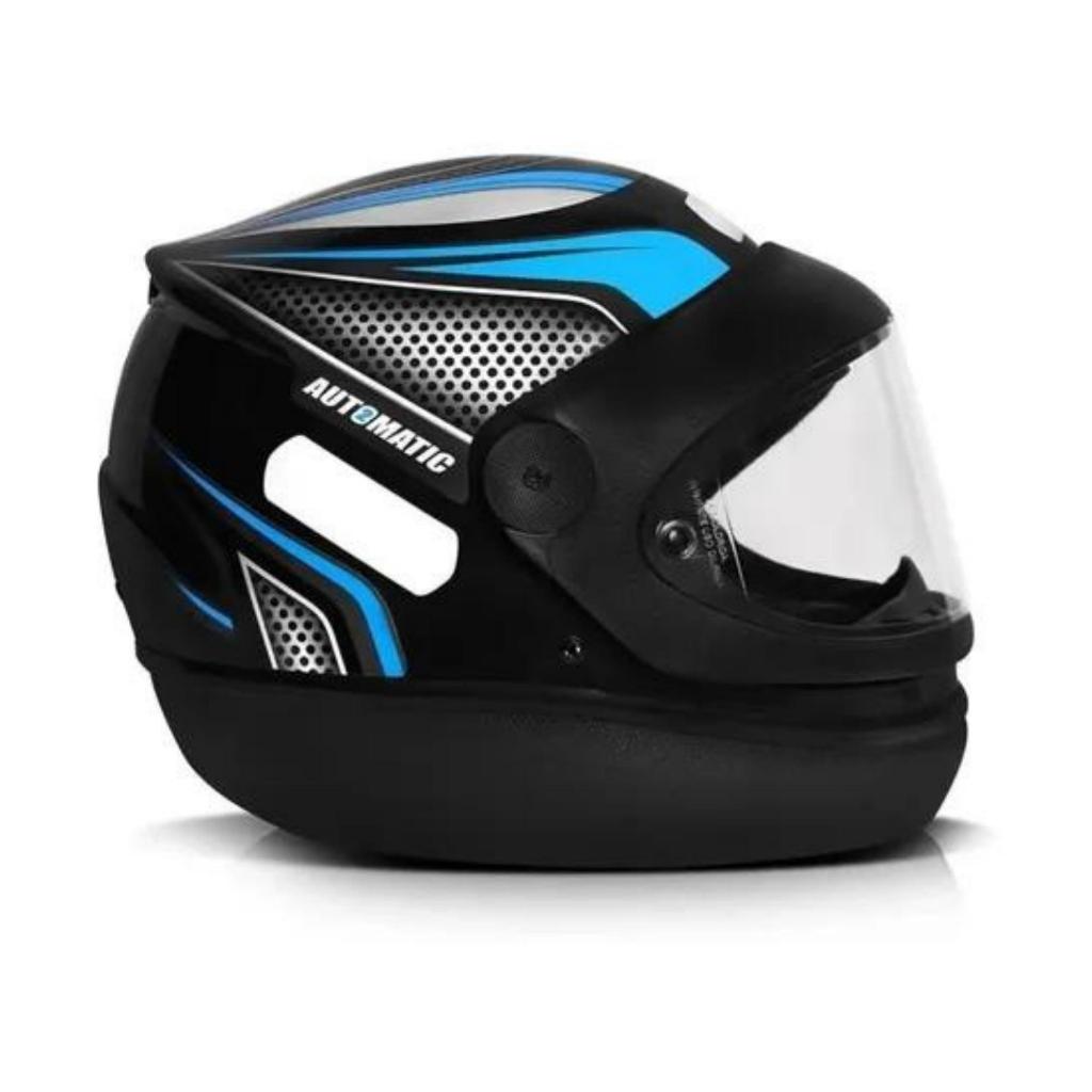 Capacete Fw3 X Helmet Automatic- Preto Com Azul Tam 60 | Shopee Brasil