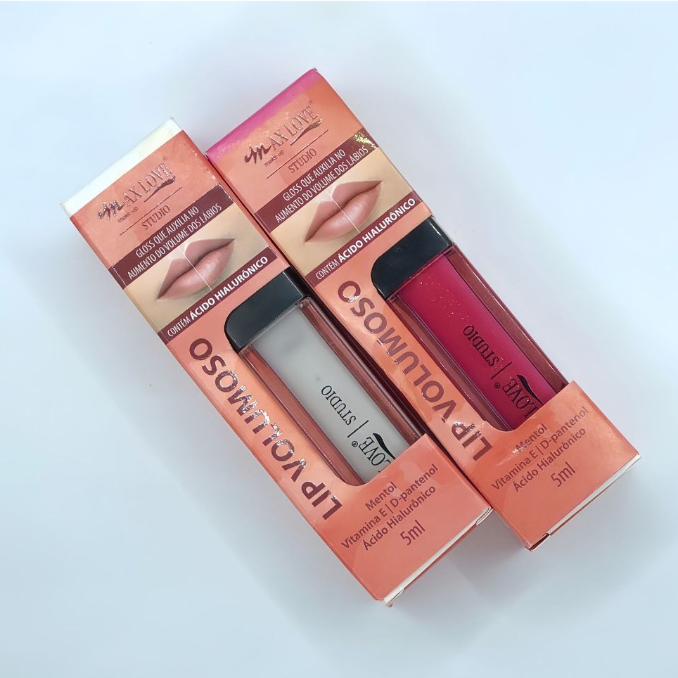 Gloss Lip Volumoso Max Love Studio Com Ácido Hialurônico Vitamina E | D ...