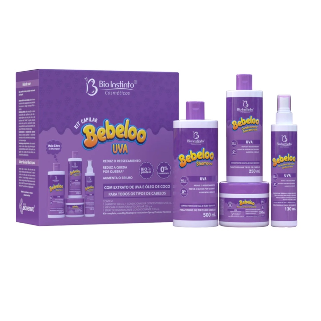 Kit Capilar Bebeloo com Cheirinho de Chiclete (Bubbaloo/Babalu/Babablu ...
