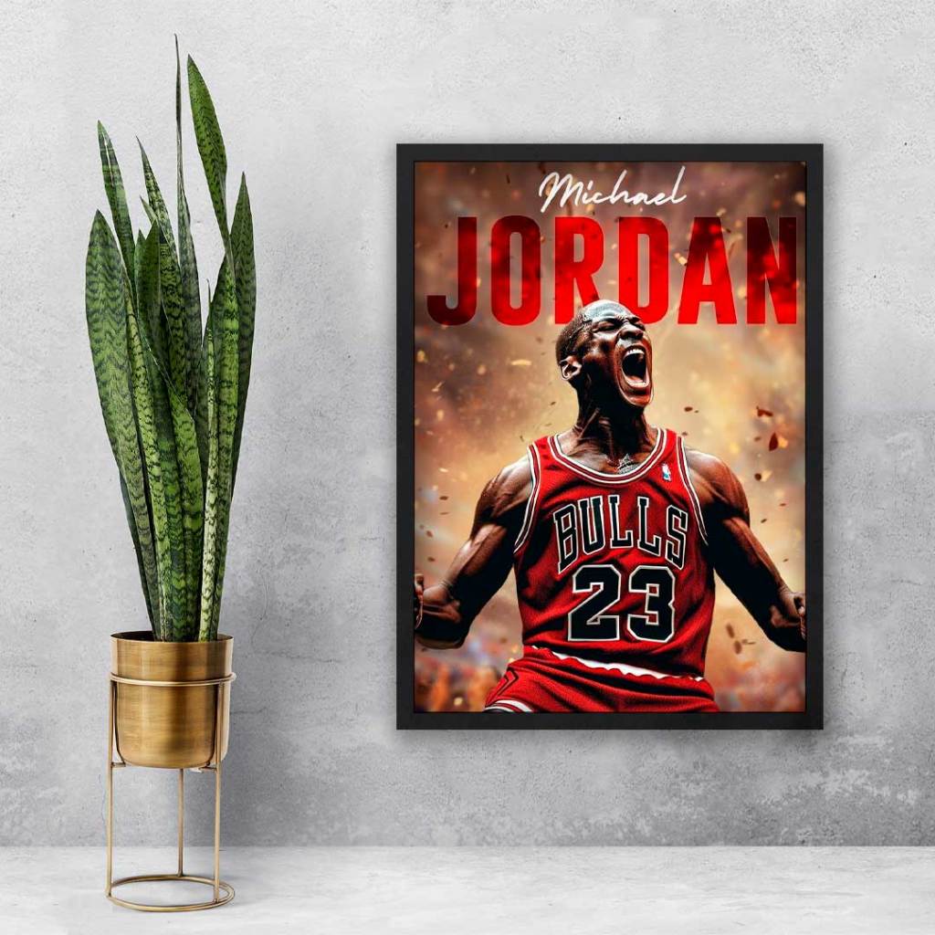 Quadro Decor NBA Michael Jordan Goat Com Moldura e Vidro | Shopee Brasil