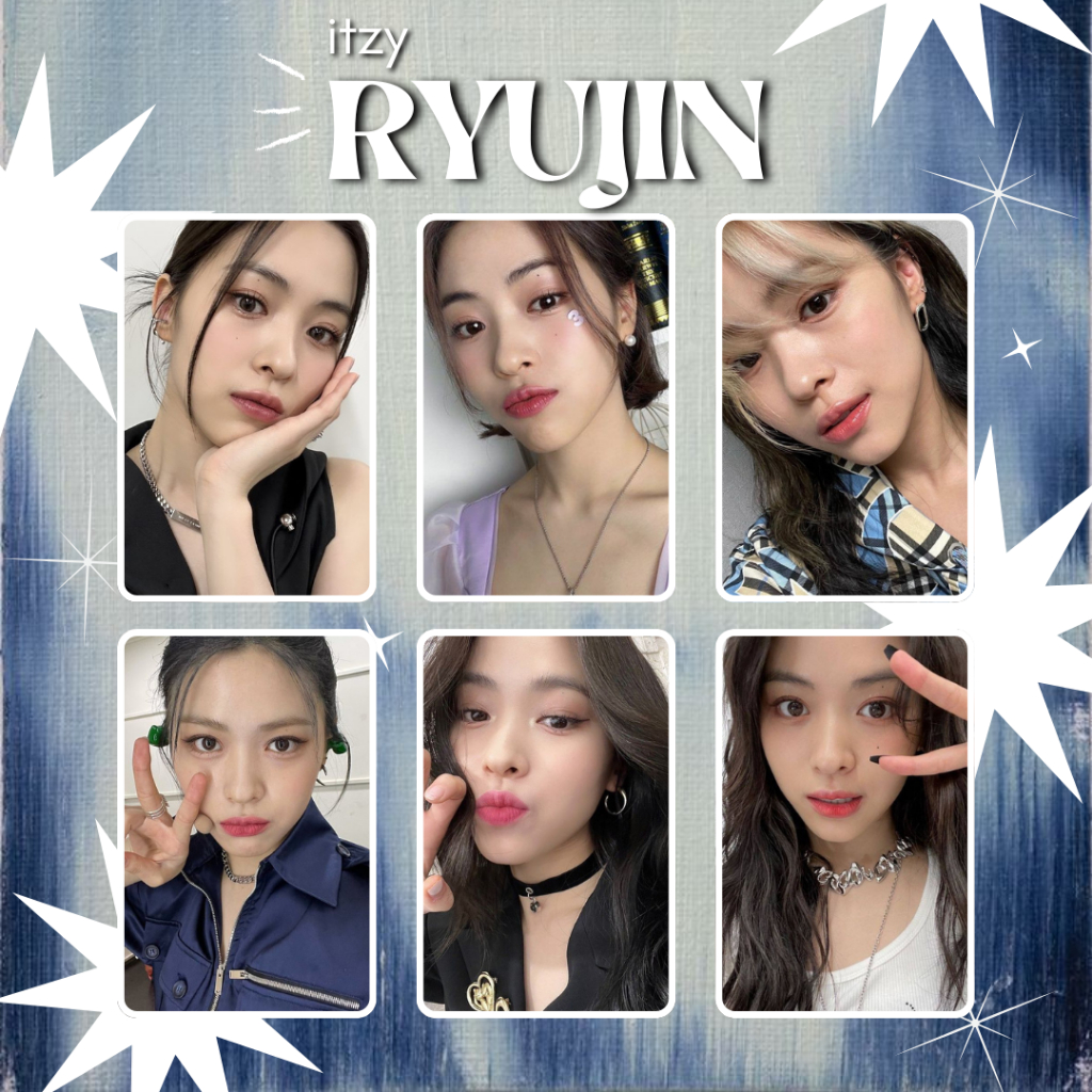 ITZY - Ryujin, set 6 Photocards Fanmade frente e verso, Set Brown Hair | Shopee Brasil