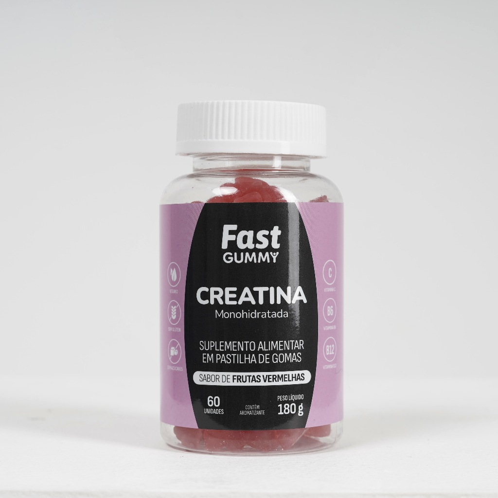 Creatina Fast Gummy Suplemento em Goma 60 un | Shopee Brasil