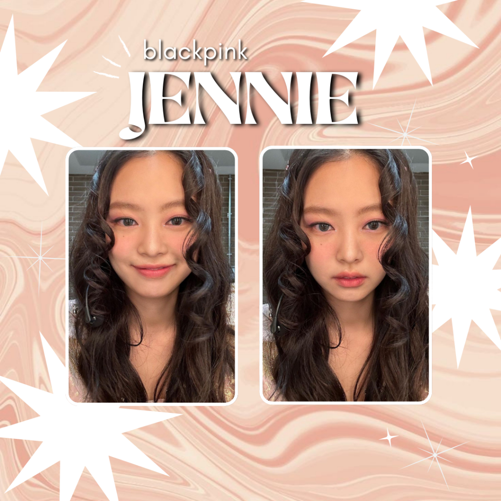 BLACKPINK - Jennie, set 2 Photocards Fanmade frente e verso, Set Stage ...