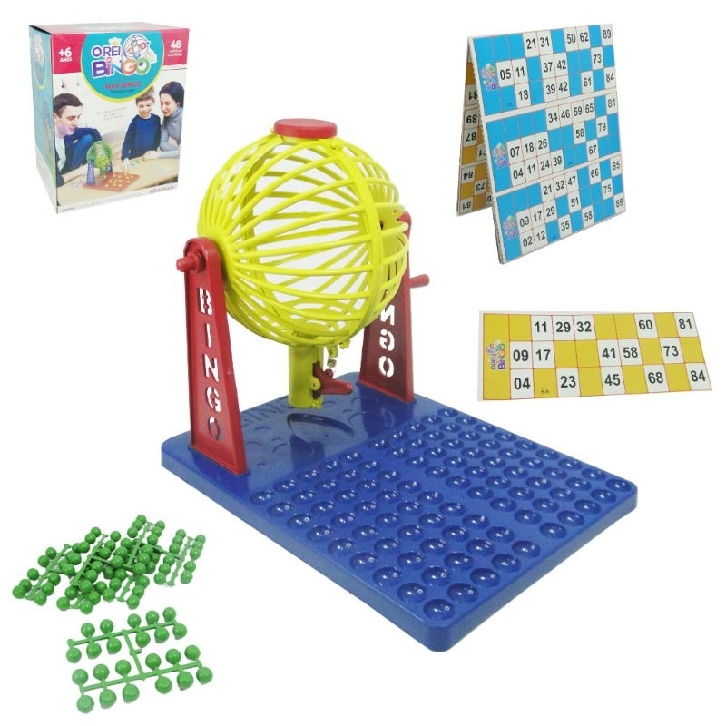 Jogo Bingo max 48 ou 24 cartelas + 90 bolinhas | Shopee Brasil