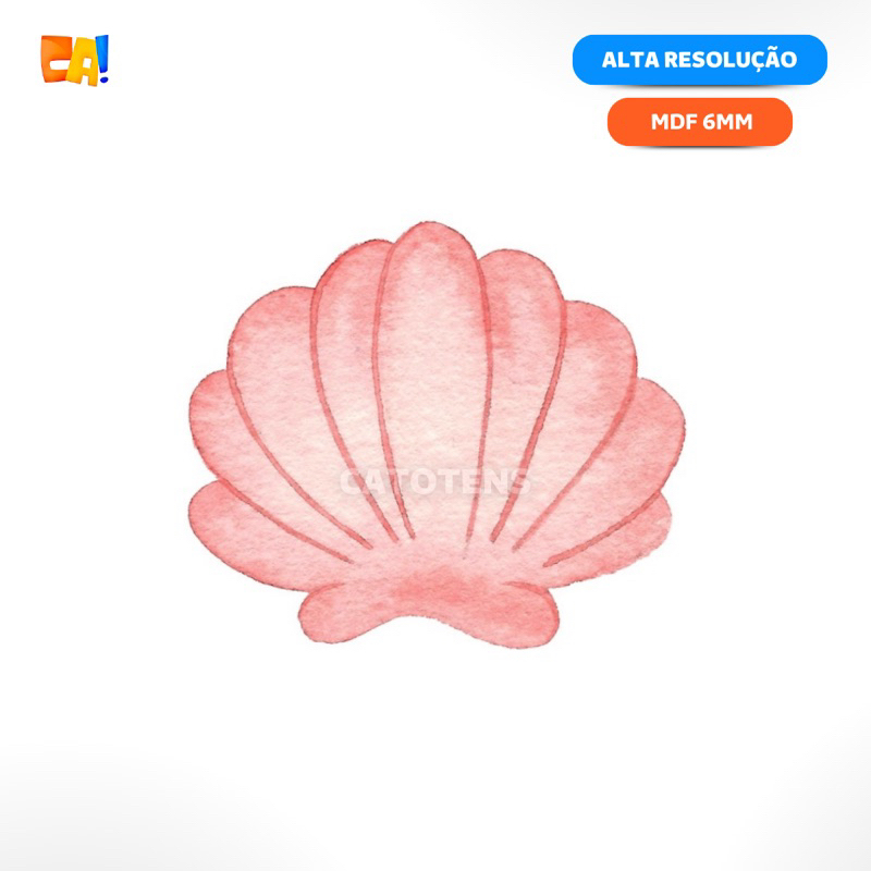 Display de chão MDF 6mm Concha fechada salmão/verde 50cm a 90cm largura ...