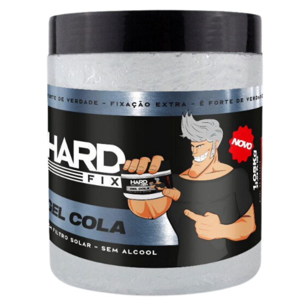 Gel Cola Hard Fix Extra Forte 1kg Fixador de Penteados | Shopee Brasil