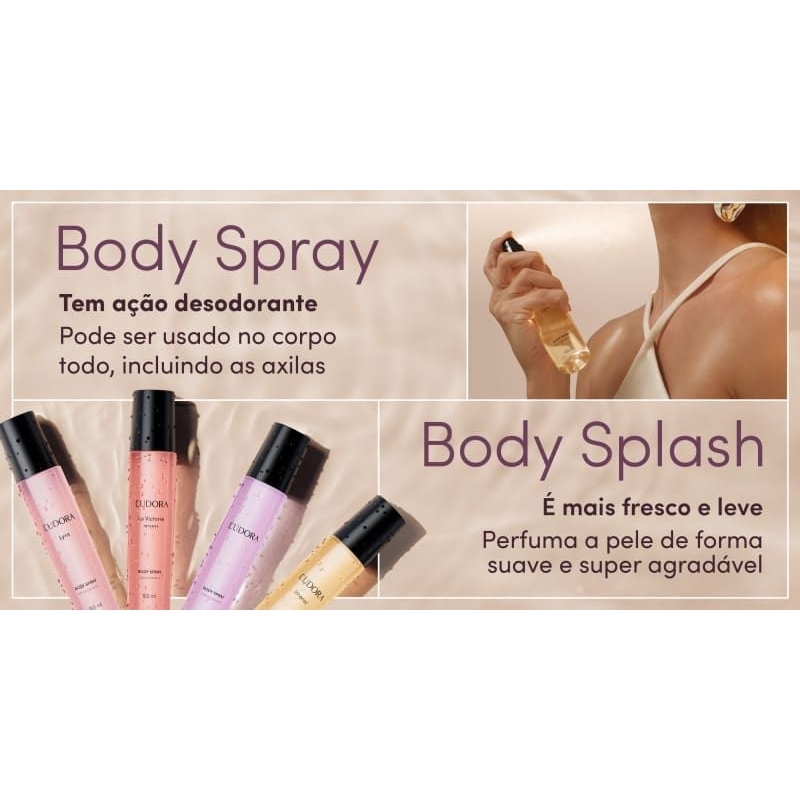 Body Splash e Body Spray Eudora | Shopee Brasil