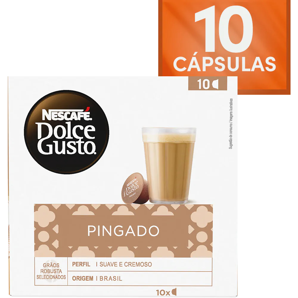 Café Pingado Em Cápsula Nescafé Dolce Gusto 140g 10 Unidades | Shopee ...