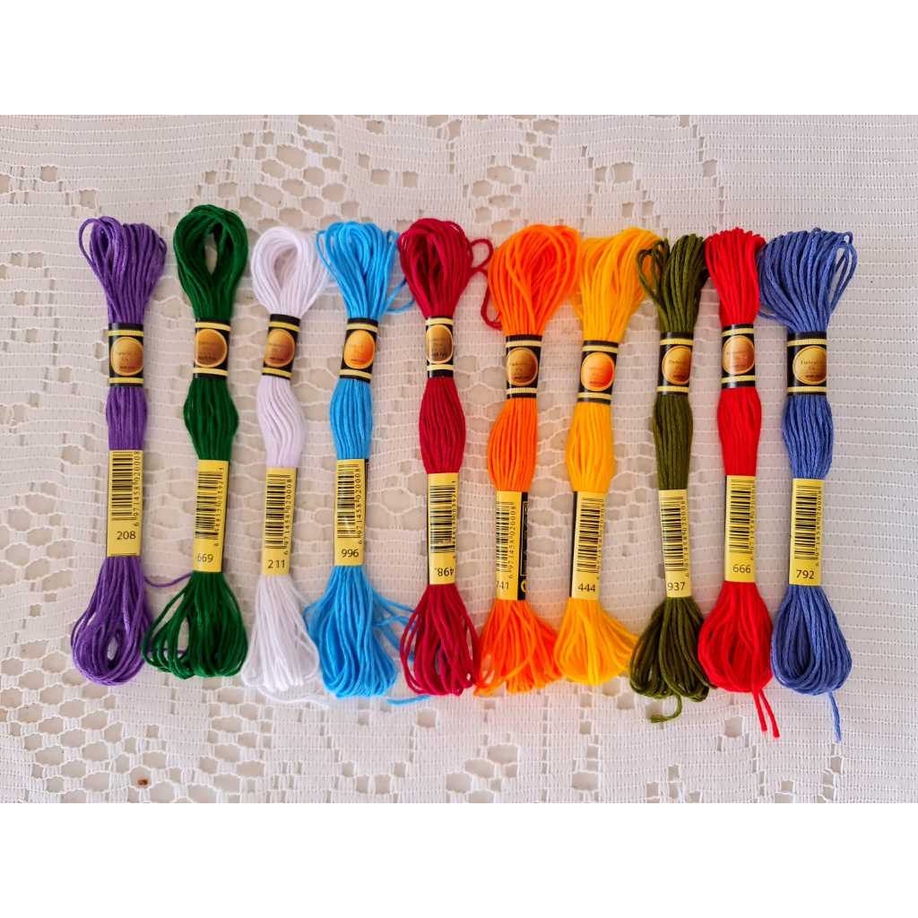 Kit de Linhas de meada para bordar - 10 linhas | Shopee Brasil
