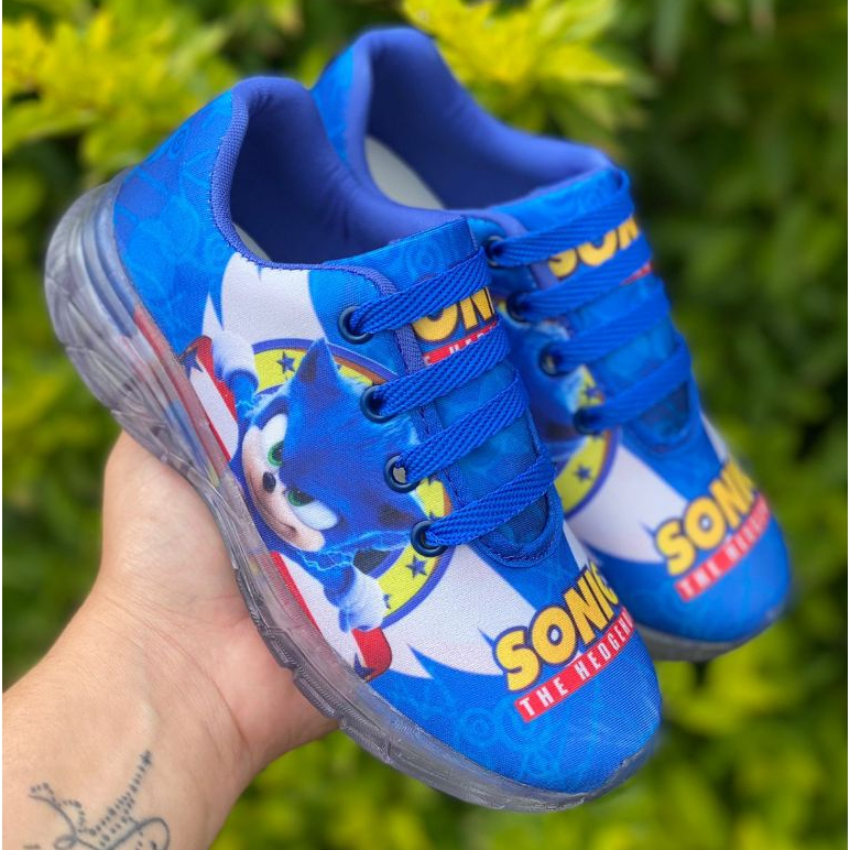 Tenis Sonic masculino infantil com luzinhas para meninos | Shopee Brasil