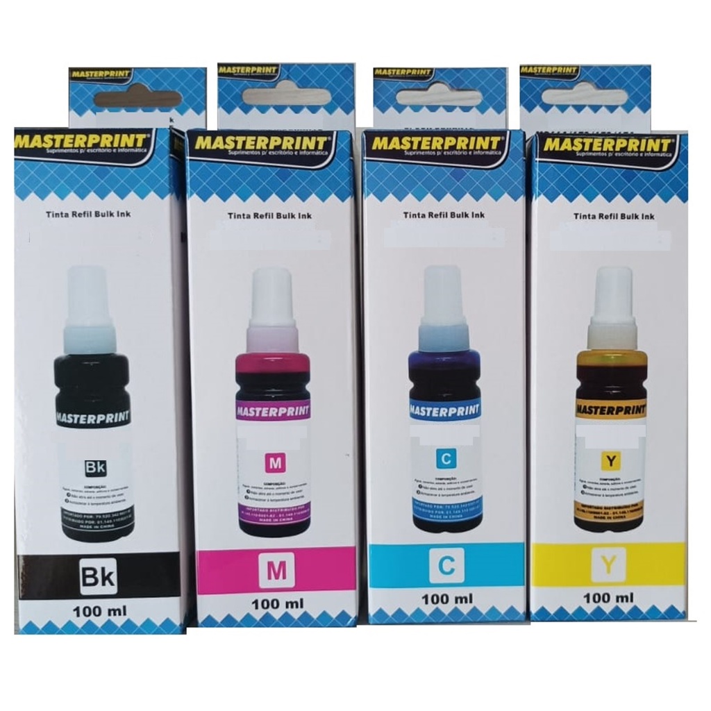 Tinta Masterprint Compatível impressora L110 L120 L210 L355 L375 L380 L395 L495 L565 L800 ...