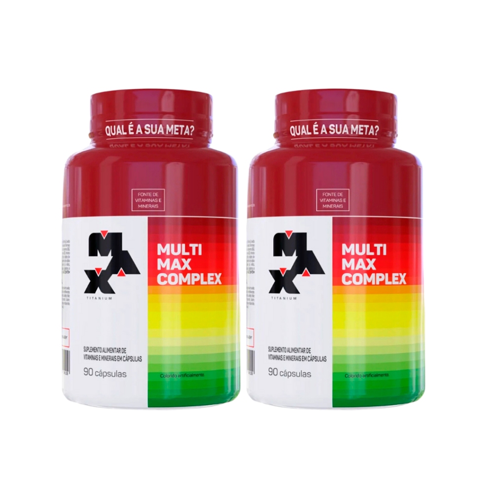 2x Multivitamínico Multimax Complex - 90 Cápsulas - Max Titanium | Shopee Brasil