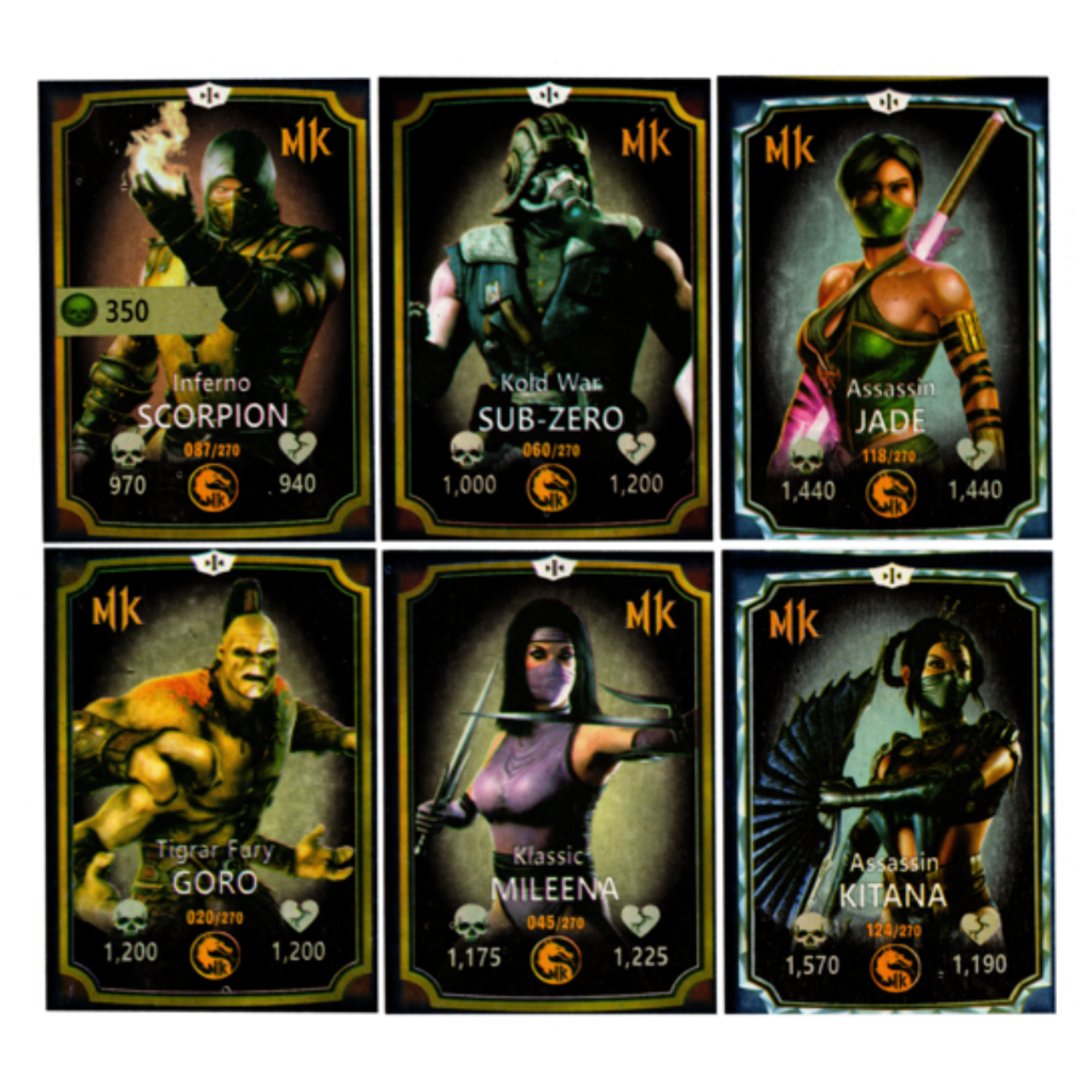 200 Card Mortal Kombat TCG Card Game Cartinhas Mortal Kombat Aftermath ...