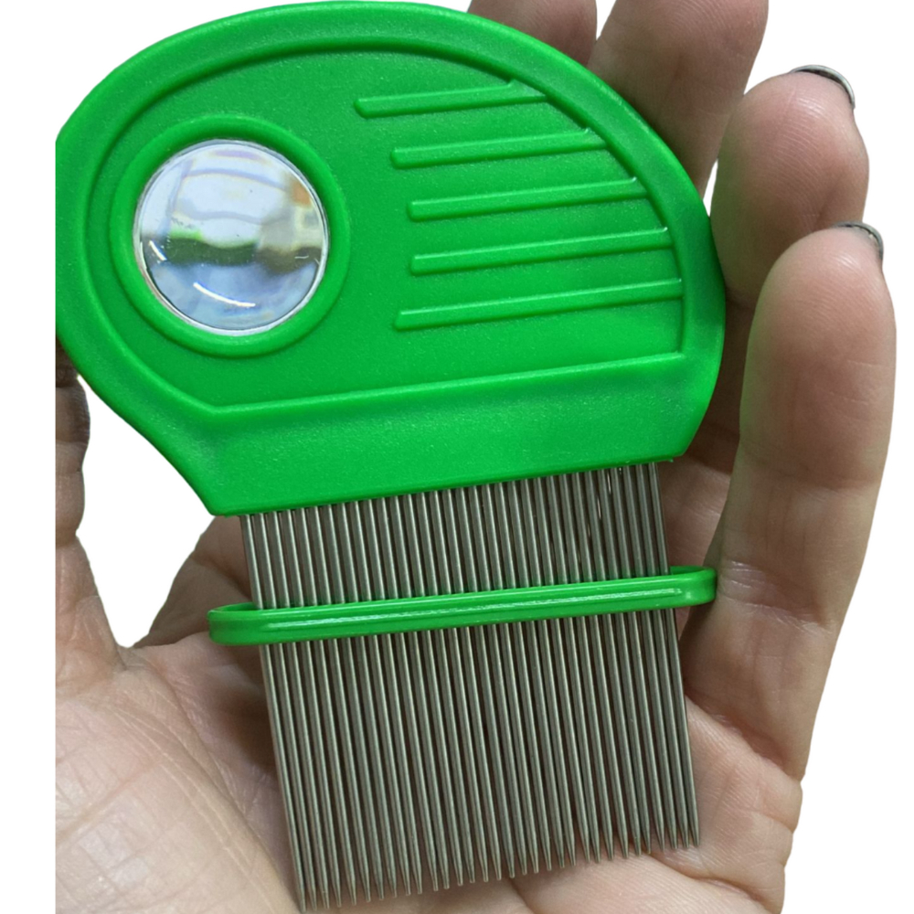 Pente Fino de Ferro Aço Inox Metal Removedor Tira Piolhos e Lêndeas ...