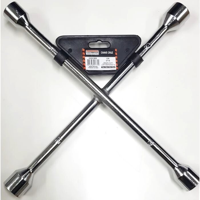 Chave Roda Cruz 4 Bocas Profissional Eficaz Manutenção Starfer ...