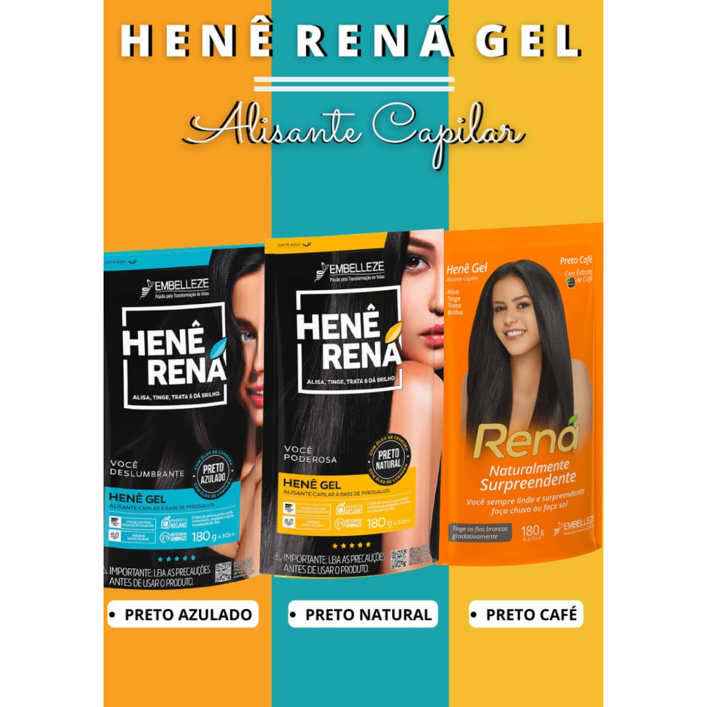Henê Rená Gel 180g | Shopee Brasil