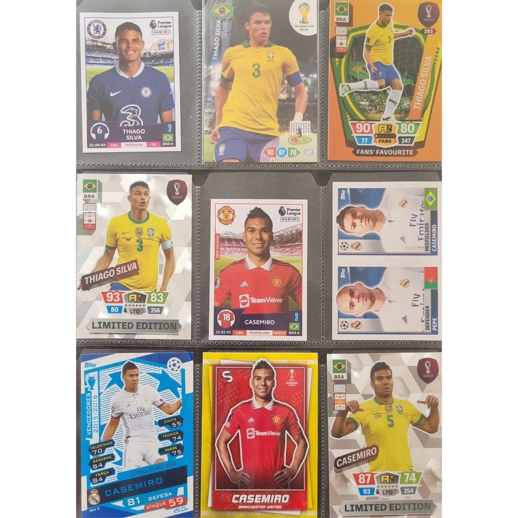 Thiago Silva e Casemiro - Coleção de Figurinhas e Cards - coleções ...