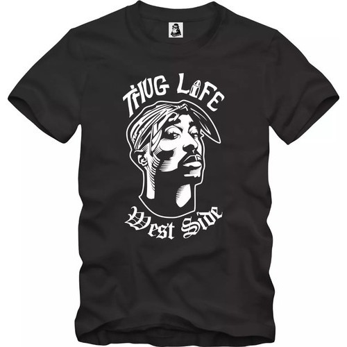 Camiseta 2pac Tupac Shakur Thug Life Swag | Shopee Brasil