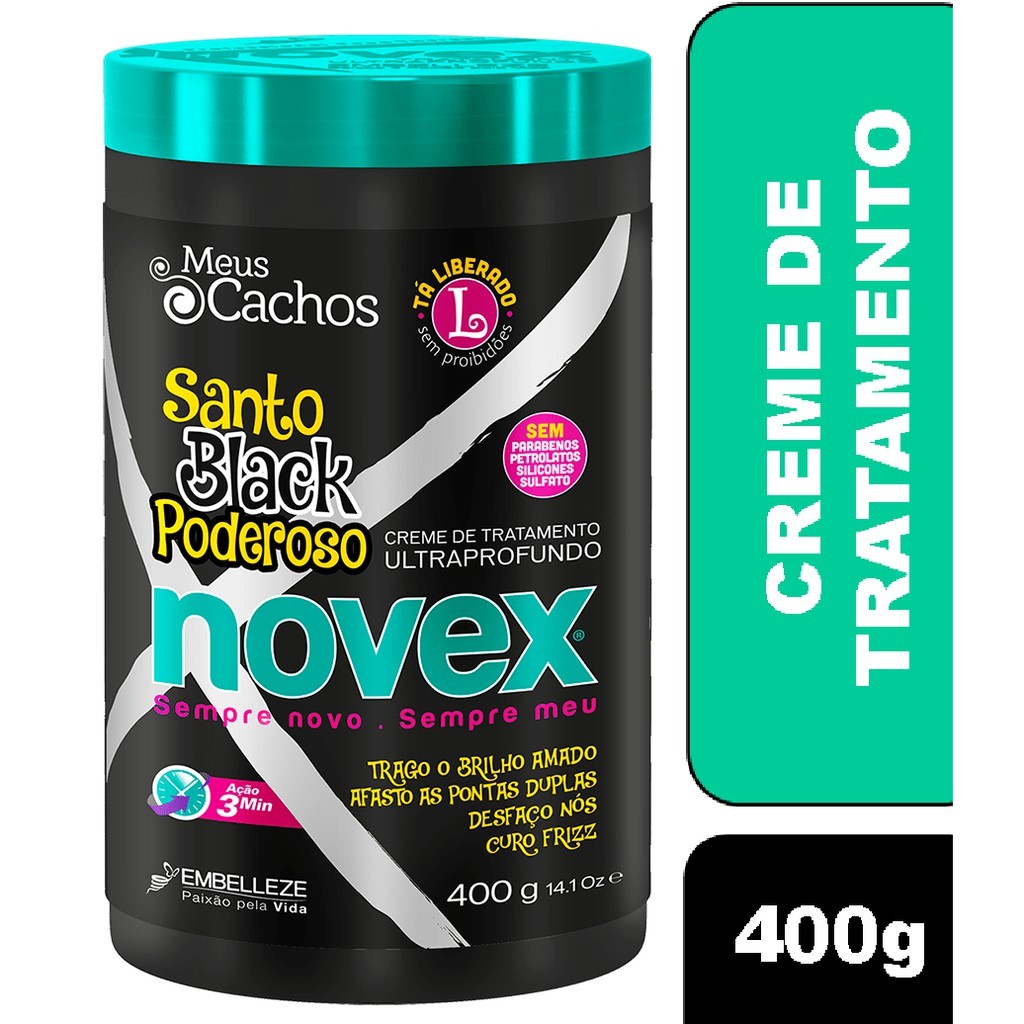 Creme de Tratamento Novex Meus Cachos Santo Black Poderoso 400g | Shopee Brasil