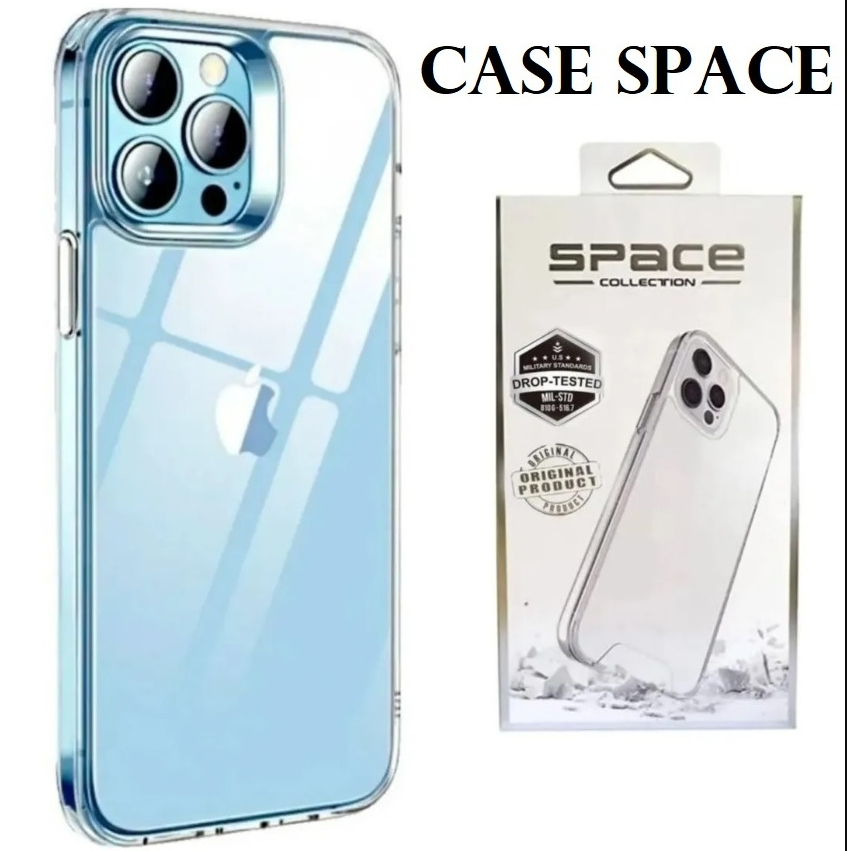 Capinha Space para IPhone XR 11 12 13 12 14 15 Pro Acrilico Transparente para IPhone *NÃO ...