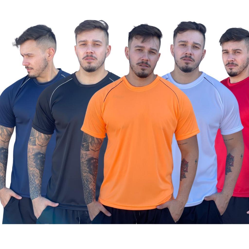 Kit 3 Camiseta Dry Fit Masculina Básica Slim Fitness Dry Fit ...