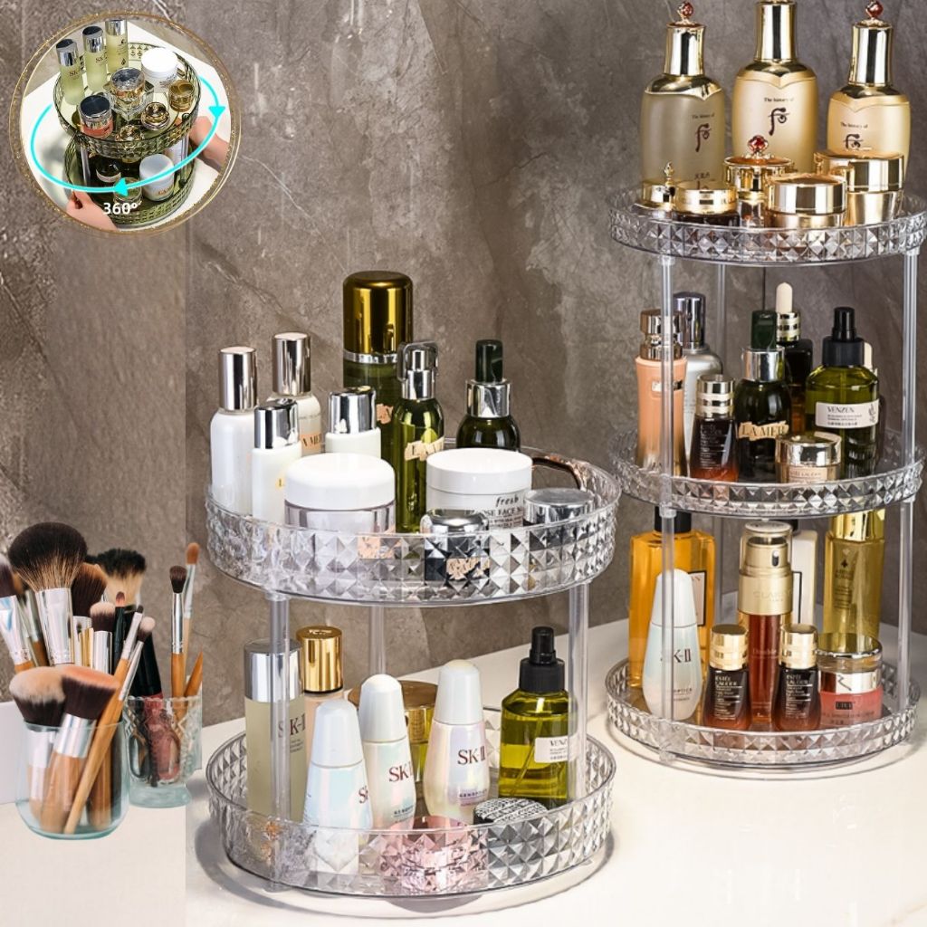 Organizador de Maquiagem Cosméticos Giratório 360º Suporte Para ...