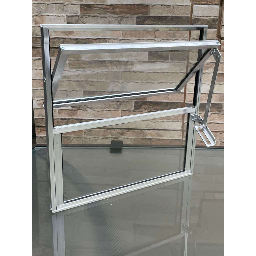 Janela Basculante em Alumínio 40x40 Com Vidro Liso Incolor | Shopee Brasil