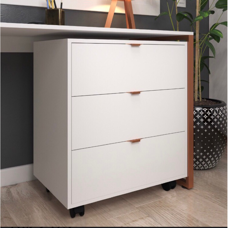 GAVETEIRO COM 3 GAVETAS COM RODINHAS GAVETEIRO GUARDA ROUPAS MODERNO E ...