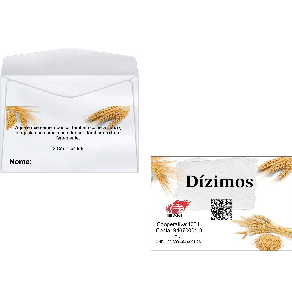 150 Envelope De Dízimo Personalizados Frente E Verso | Shopee Brasil