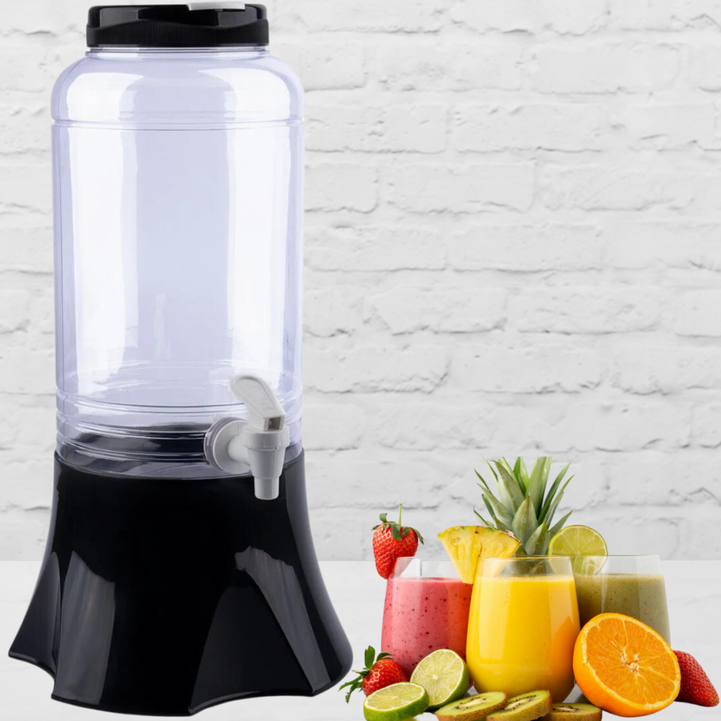 Suqueira Grande Dispenser Transparente De Plástico 3,5 Litros Com ...