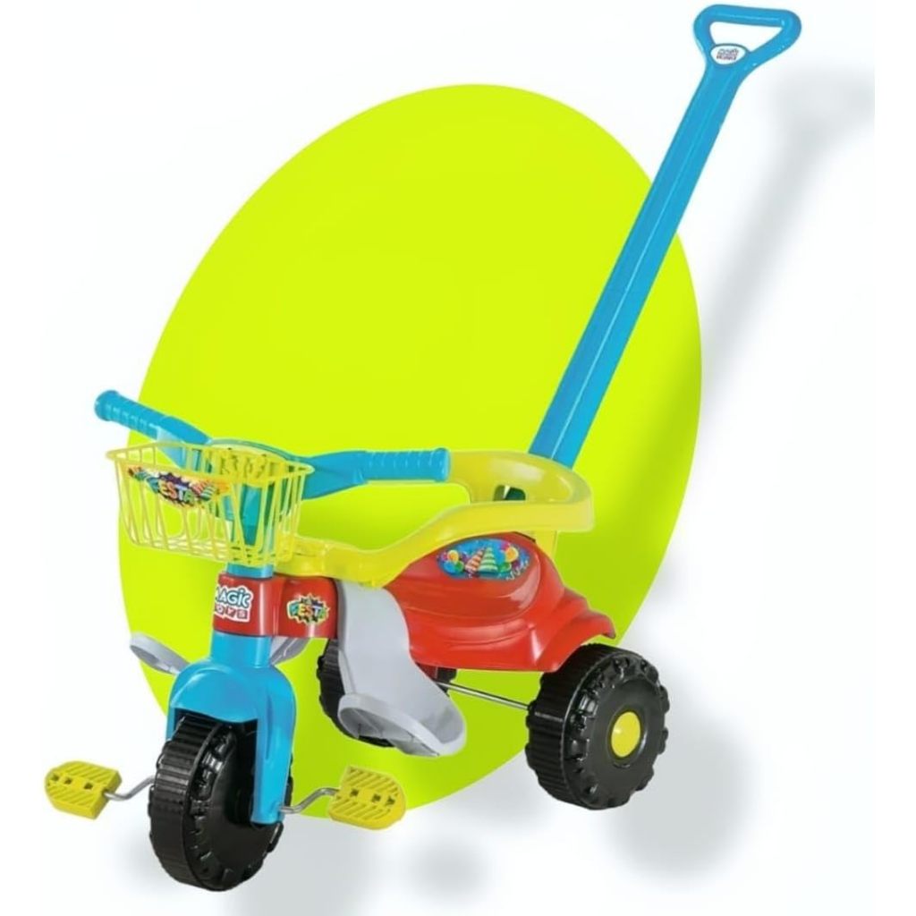 Triciclo Velotrol Motoca Infantil Motoquinha Tico Tico Festa Azul ...