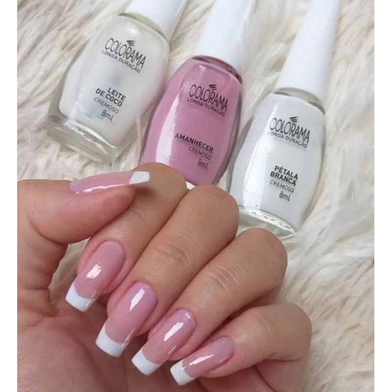 Kit 3 Esmalte Colorama Francesinha, Leite de Coco , Amanhecer e Pétala ...